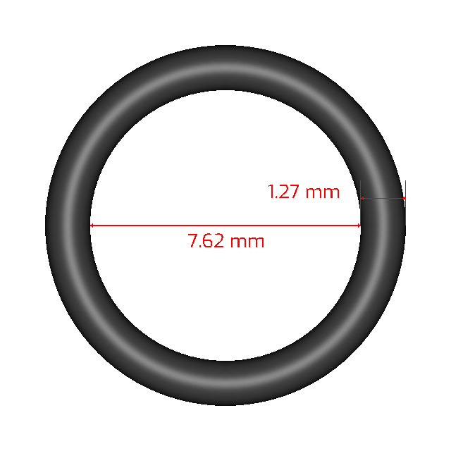 B1000-1.27X7.62 Metric O-rings