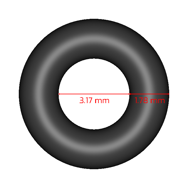 E1000-1.78X3.17 O-rings BS 1806 801