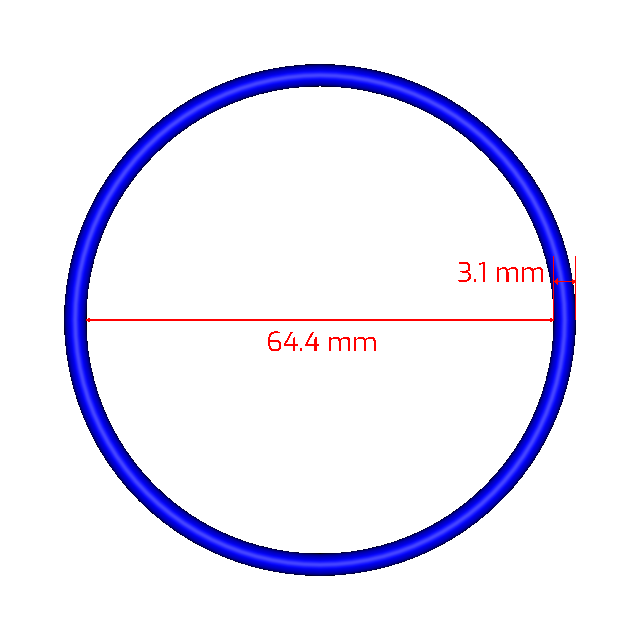 F1000-3.1X64.4 O-rings JIS B 2401 G65