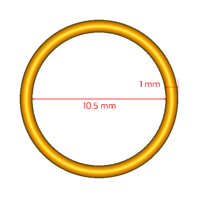 S1000-1X10.5 O-rings JIS B 2401 SS105