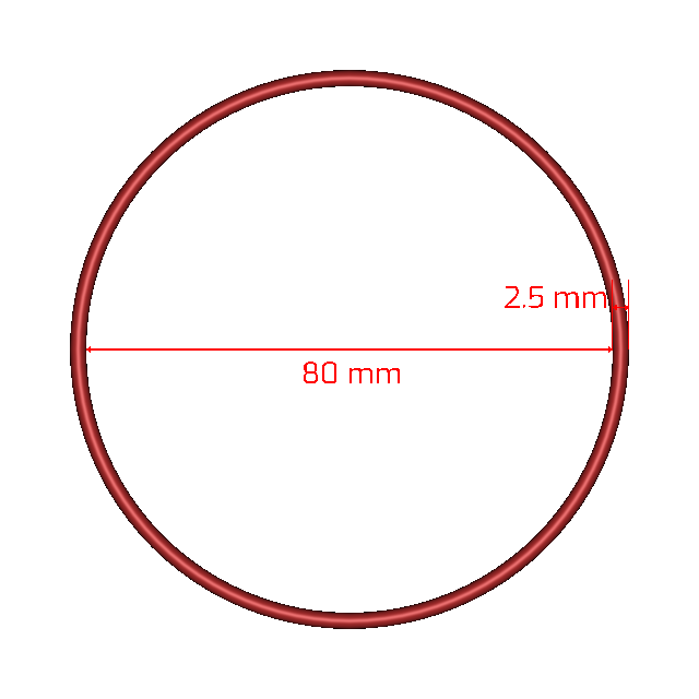 V1003 2 5X80 Metric O rings